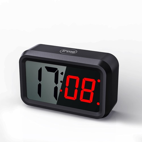 Digital Clock, Battery Operated 1.2'' LED/1.8'' LCD, Small Cordless ...