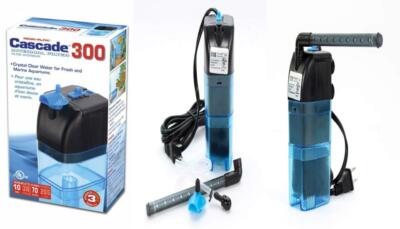 Penn Plax Cascade 300 Submersible Aquarium Filter Cleans Up to 10 ...