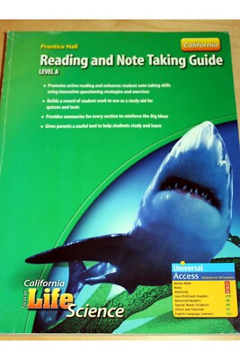 California Life Science Prentice Hall Reading and Note Taking Guide Gr ...
