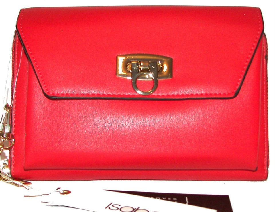 ISABELLE Red Vegan Handbag Shoulder bag Crossbody NWT | eBay