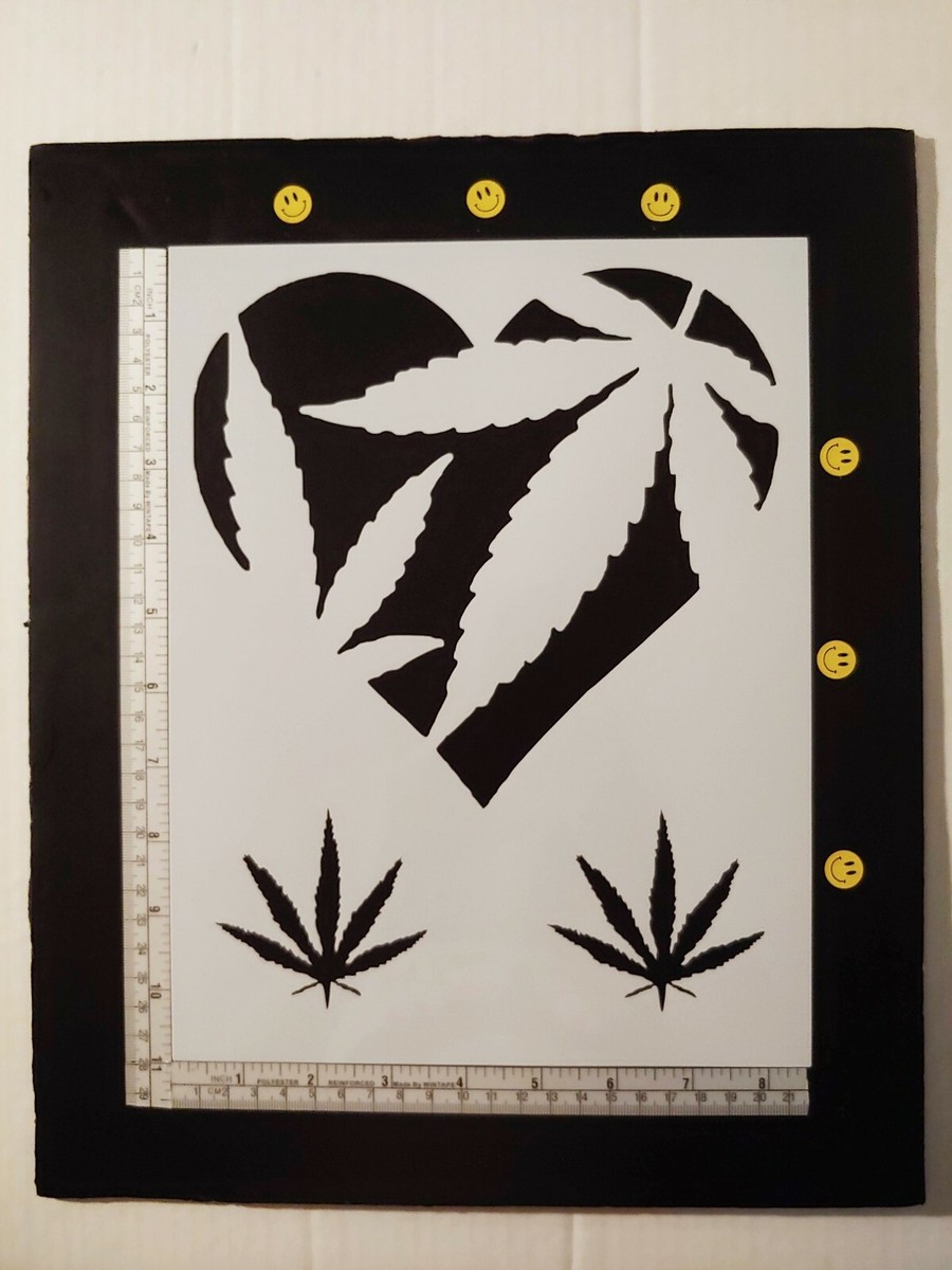 Pot Leaf Stencil Marijuana Stencil Openclipart