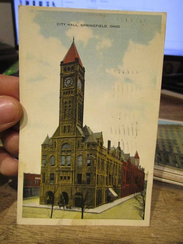 G2 Old OHIO Postcard Springfield City Hall Building Now Market and ...