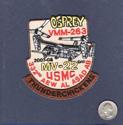 VMM-263 Thunder Coqs 2007 2008 332nd Aew Det Usmc MV-22 Escadron Patch ...