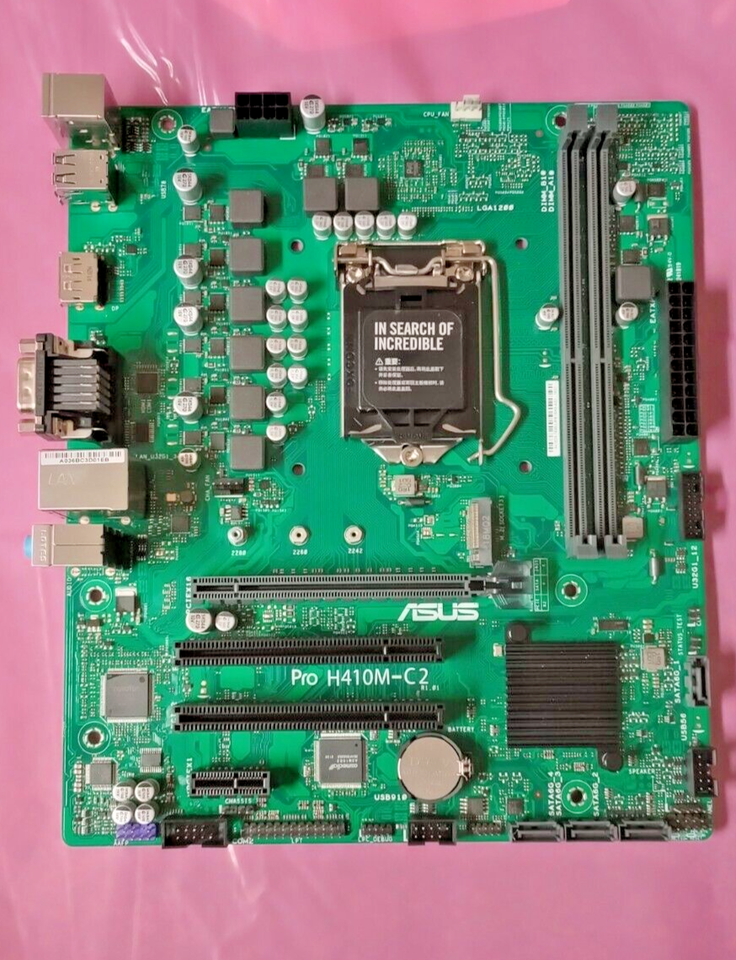 Asus PRO H410M-C2 LGA1200 Intel 10th Gen H410 Chipset Micro-ATX ...