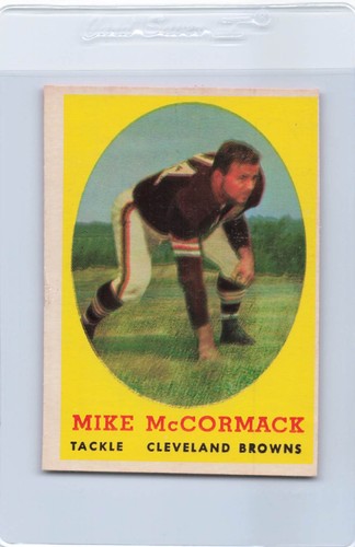 1958 Topps #59 Mike McCormack Browns VG/EX *DA-C7293 | eBay
