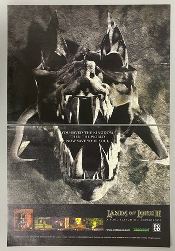 LANDS OF LORE III VIDEO GAME PC CD WESTWOOD STUDIOS 1999 VINTAGE RETRO ...