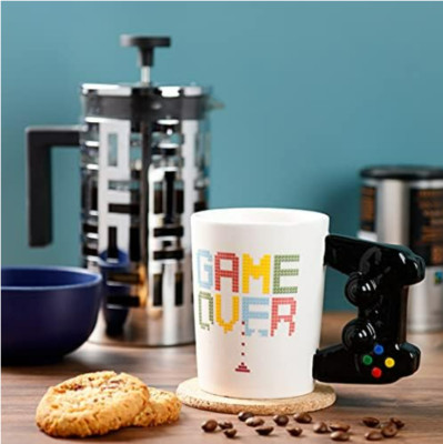 Game Over Coffee Mug Controller Ceramic Shaped Handle with box- Free ...
