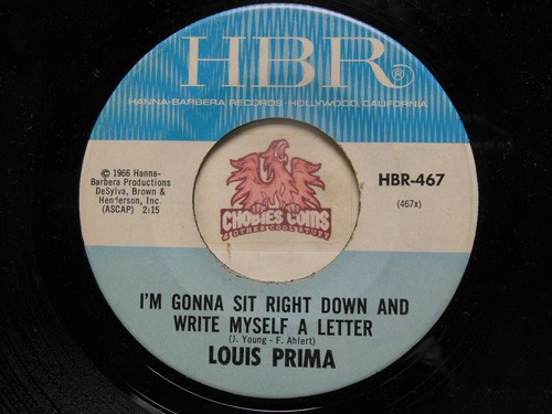 Louis Prima – I'm Gonna Sit Right Down & Write Myself A Letter, 45 RPM ...