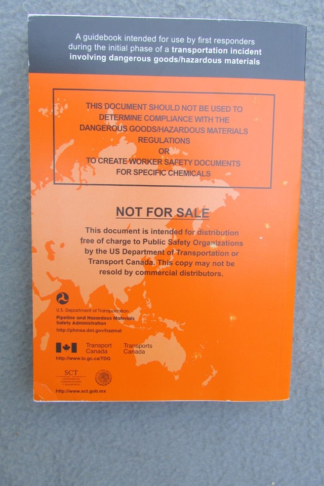 2016 Emergency Response Guidebook 396 Pages | eBay UK