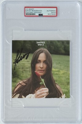 KACEY MUSGRAVES SIGNED DEEPER WELL COVER CARD PHOTOGRAPH PSA DNA COA ...
