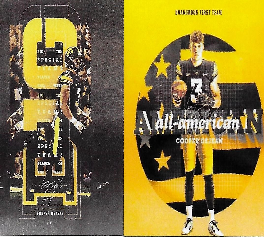 (2) 2024 IOWA HAWKEYES COOPER DeJEAN PHILADELPHIA EAGLES ROOKIE LOT | eBay