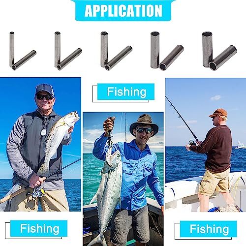 Wire Rope Fishing Crimp Sleeves KitSingle and Double Barrel Brass ...