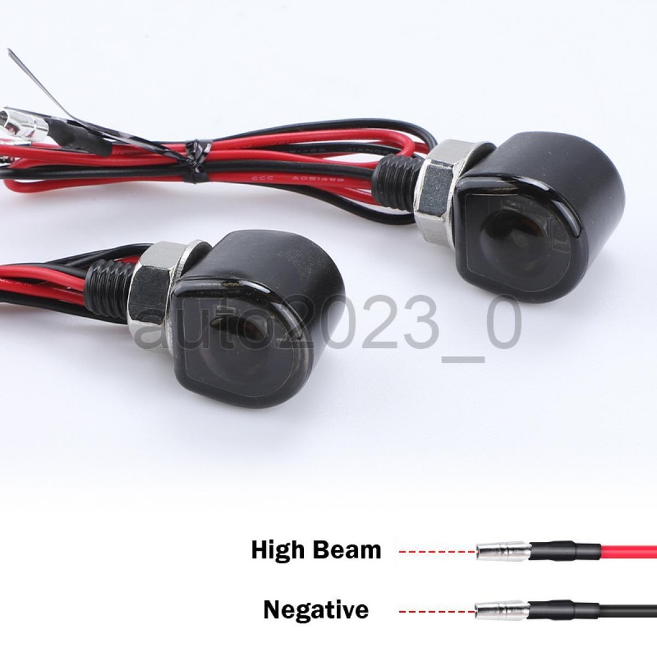 2x Motorcycle LED Mini Turn Signals Amber Blinker Light Indicator ...