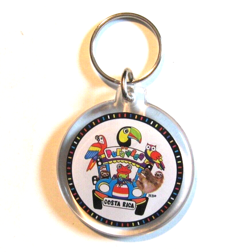 Costa Rica Souvenir Keychain Pura Vida Sloth Parrot Toucan Frog Car | eBay