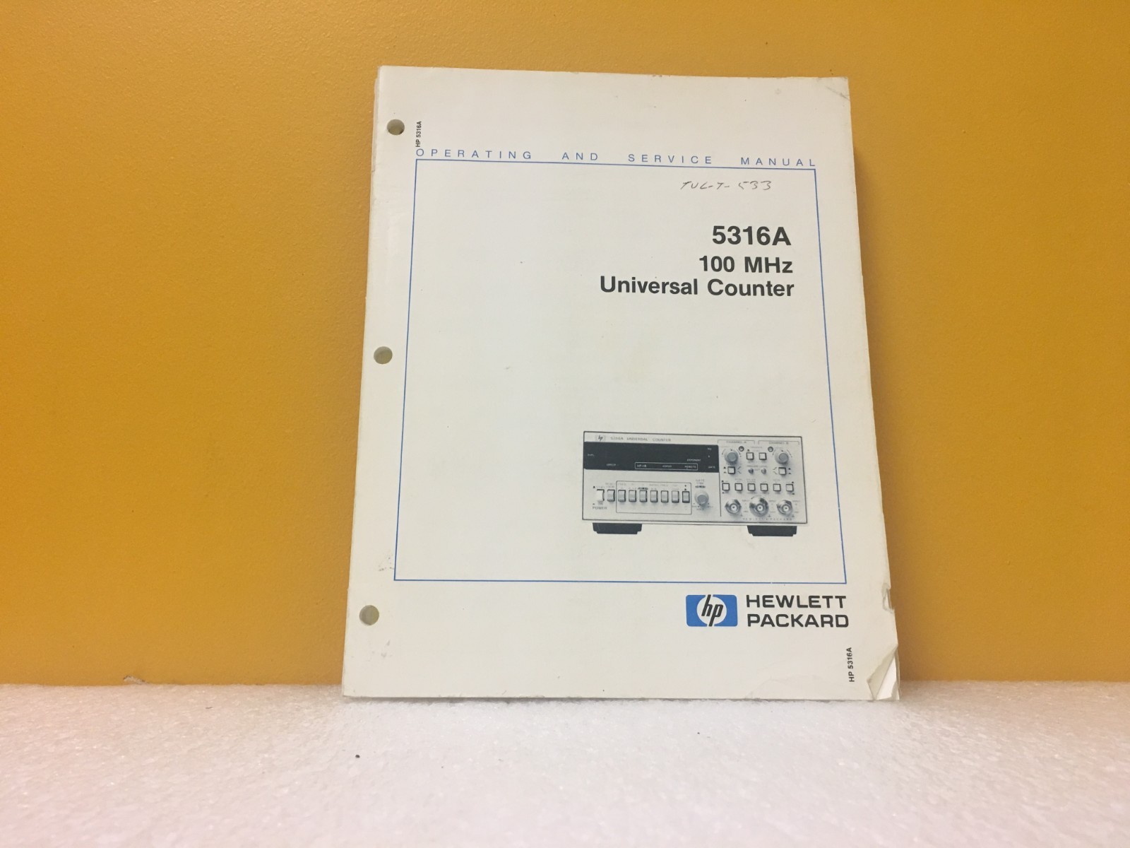 HP / Agilent 05316-90011 5316A 100 MHz Universal Counter Operating ...