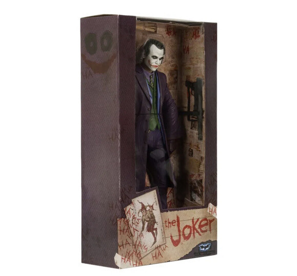 NECA The Dark Knight Joker 1/4 Scale 18 Inch Heath Ledger Batman Action ...