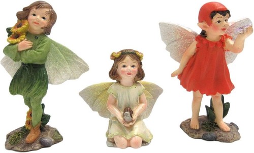 Pacific Giftware Mini Fairy Garden Fairies Set of 3 Decorative Mini ...