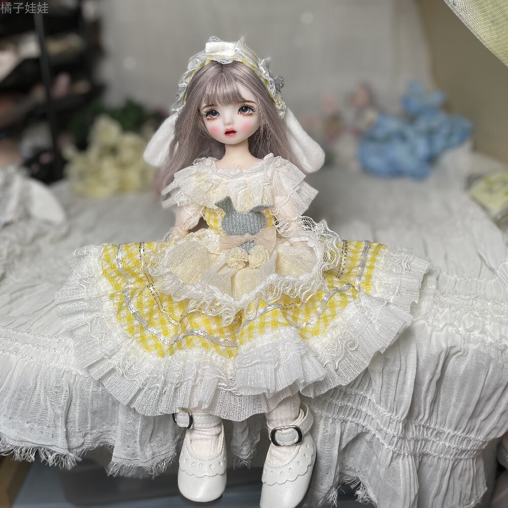 1/6 BJD SD DOLL Girl Boby 30cm Ball Jointed Doll + Eyes + Face Make up ...