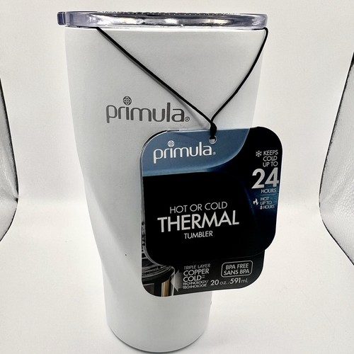 PRIMULA Hot/Cold Thermal Lidded Travel Tumbler Flip Top 20 Oz White NEW ...