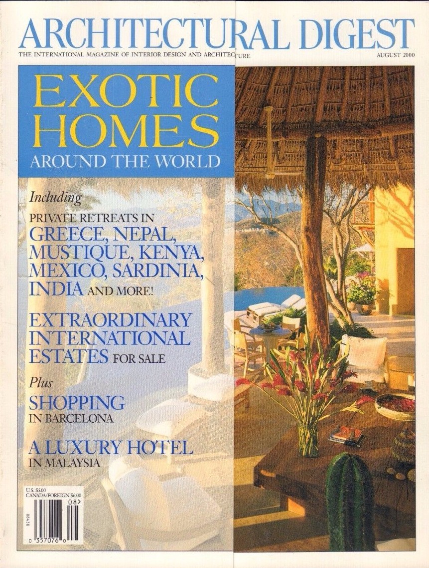 Inside The Architectural Digest Magazine August 2000