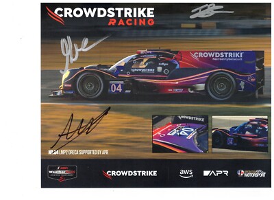 2025 CROWDSTRIKE LMP2 Hero Card 12 Hours of Sebring - SIGNED | eBay