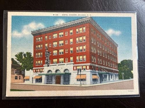 Vintage Linen Postcard Hotel Wilson Cherry NC | eBay