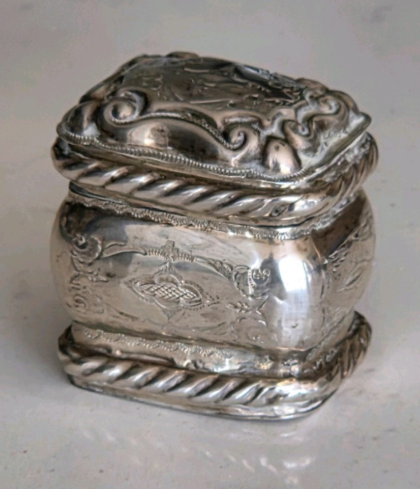 Antique sterling silver/gilt Dutch Box by Christiaan Jacob Bruinings ...