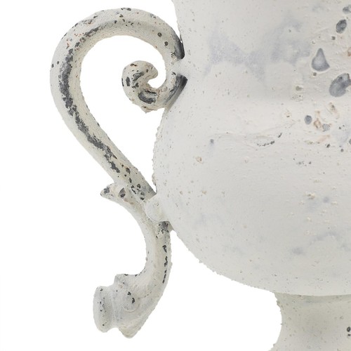 Vintage Roman Flower Pot Pedestal Planter Rustic White Decorative Vase ...