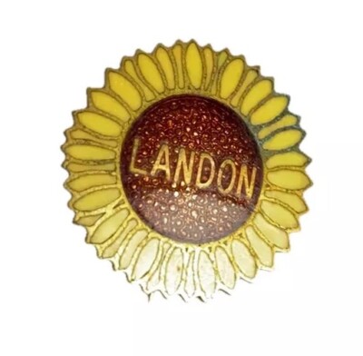 VTG 1936 Alf Landon Presidential Campaign Sunflower Stud Back Lapel Pin ...