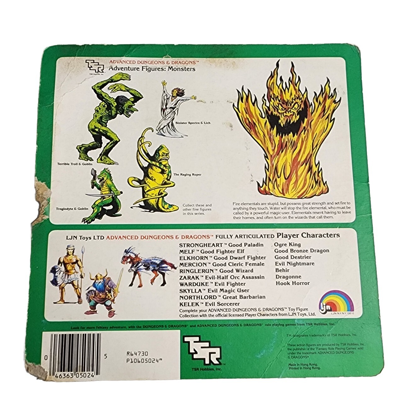 Action Figure Fire Elemental (Magic) & Crystal Ball Treasure CARDBACK ...
