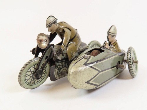 CKO Kellermann 341 Tinplate Clockwork Motorbike & Sidecar, Original! | eBay