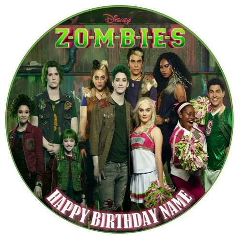 DISNEY ZOMBIES Image Birthday Party Cake Topper 19cm Round | eBay