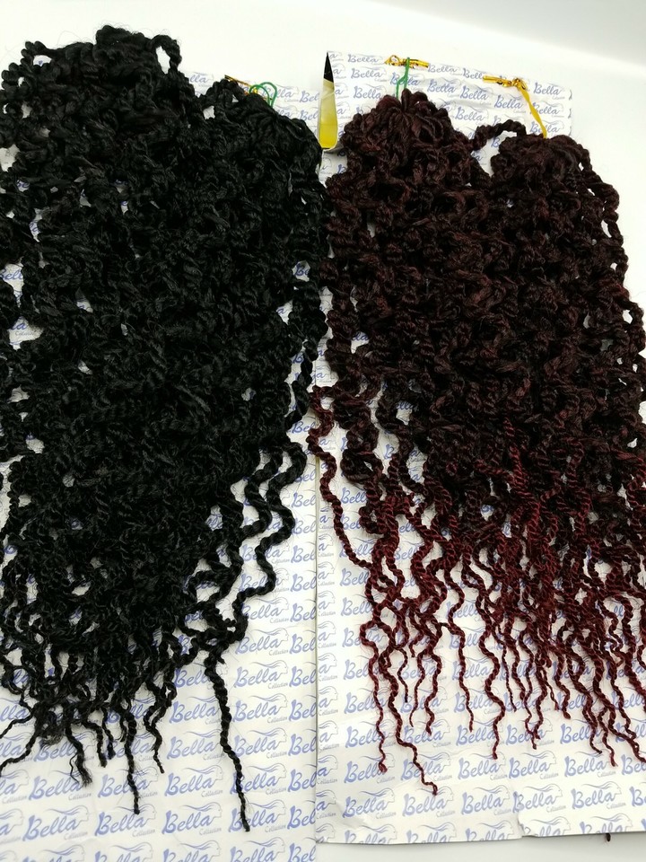 Bella Spring curl Crochet Braiding Braid Hair Extensions 17'' 200g | eBay