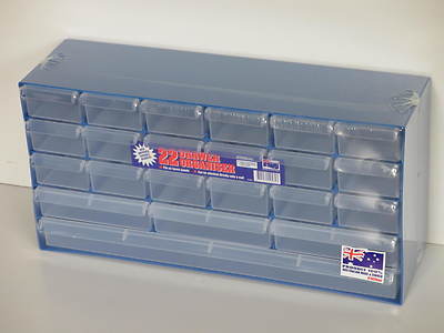 Fischer Plastics 22 Drawer Organiser (with clear drawers) 1H-053 | eBay ...