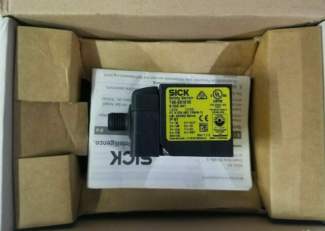 SICK Safety Switch T40-E0101K OPTIC ELECTRONIC P/N 6035041 W/ Cable ...