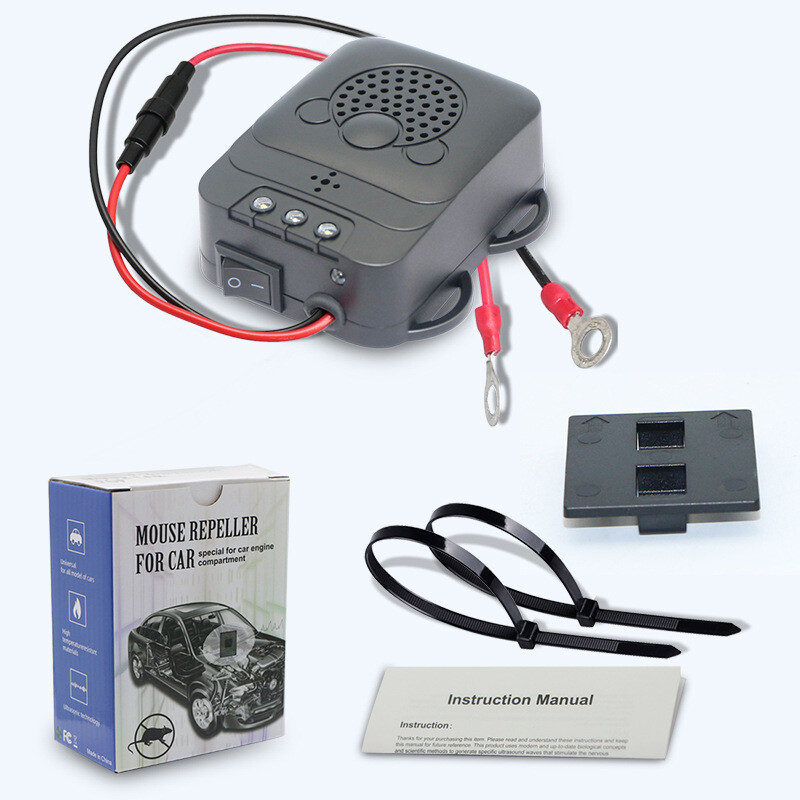 Car Ultrasonic Car Mouse Repeller Repellent Pest Animal Deterrent ...