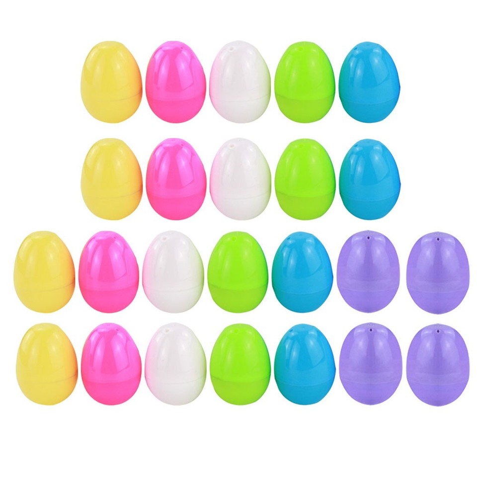 72 Pcs Easter Empty Eggs Easter Plastic Eggshell Decorative Candy Boxes ...