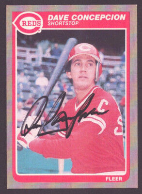 DAVE CONCEPCION 1985 Fleer #532 AUTOGRAPH Signed REDS AUTO | eBay
