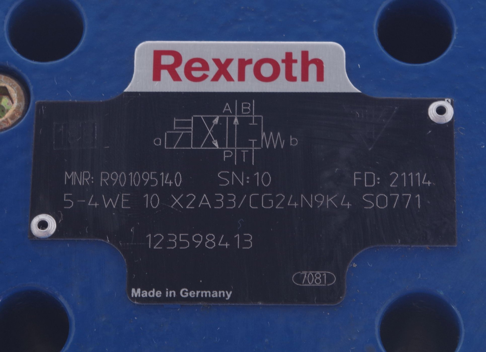 BOSCH REXROTH 5-4WE 10 X2A33/CG24N9K4 S0771 R901095140 | eBay