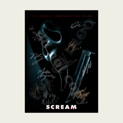 SCREAM 5 FULL CAST SIGNED AUTOGRAPH POSTER PRINT A5 A4 A3 | eBay UK