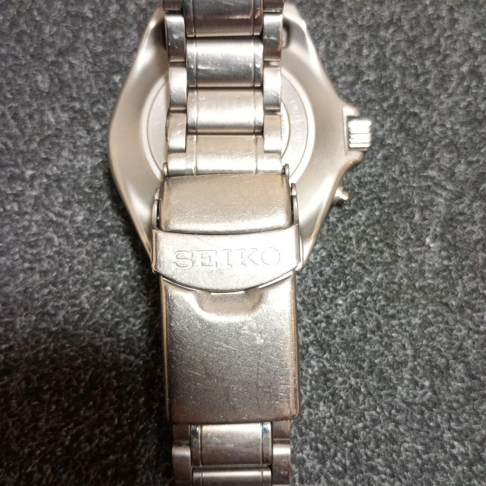 SEIKO Landmaster 5M45-6A01 Date Titan GMT Kinetic Mens Watch | eBay