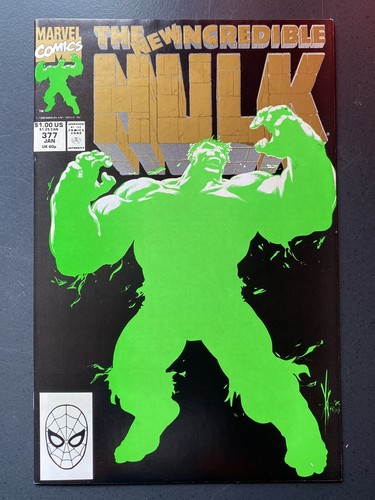 Marvel Comics The Incredible Hulk #377 1990 Dale Keown 2nd print Black ...