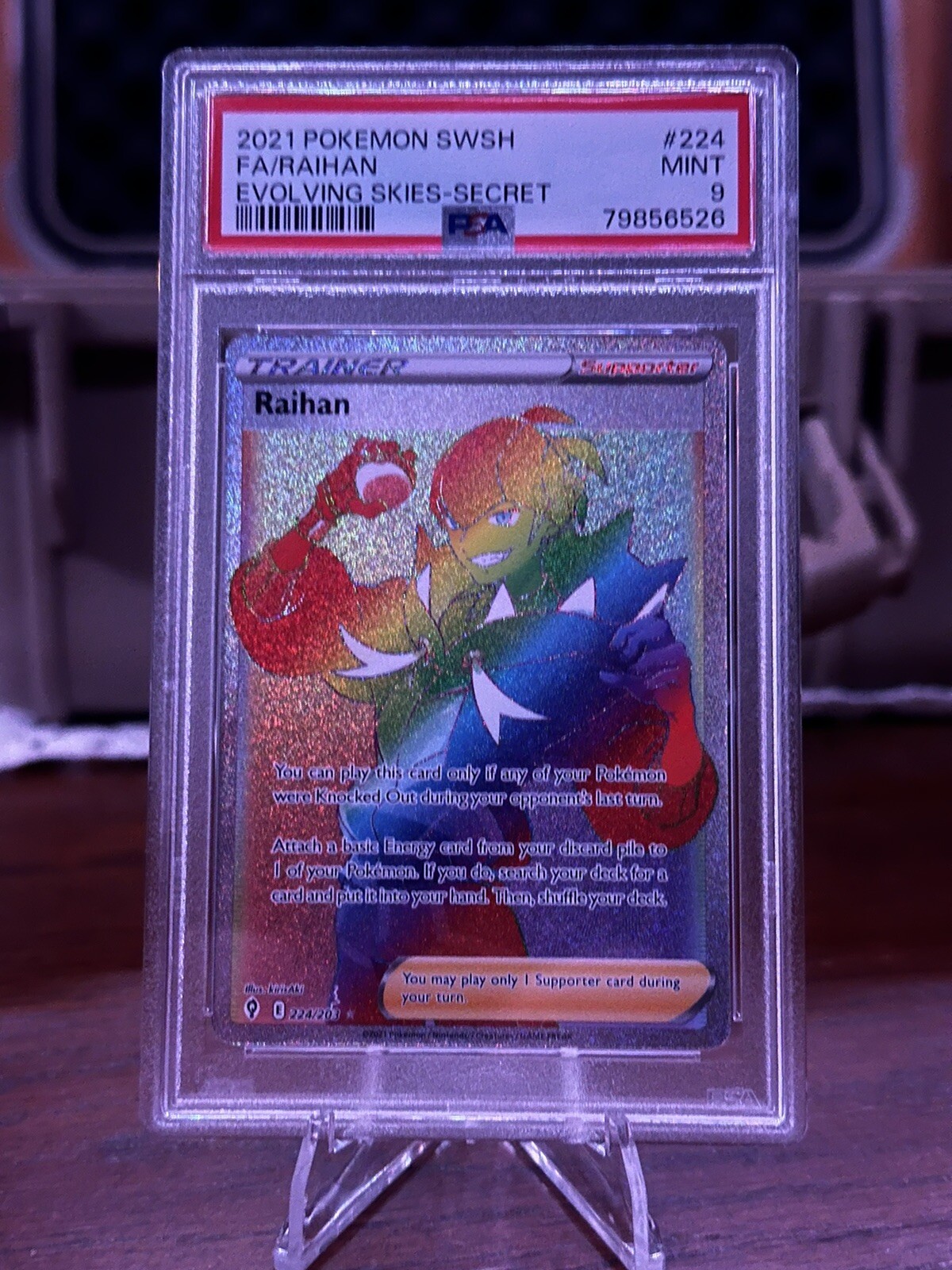 Pokémon TCG Raihan Evolving Skies 224/203 Holo Secret Rare for sale ...