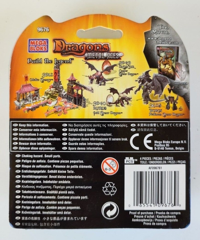 9676 Mega Bloks Dragons Metal Age Draigar Cavalry Fulcrum Temperkijn ...