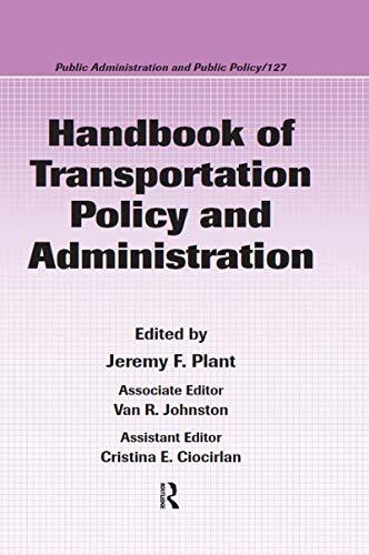 Handbook of Transportation Policy And Administration, Unknown | eBay