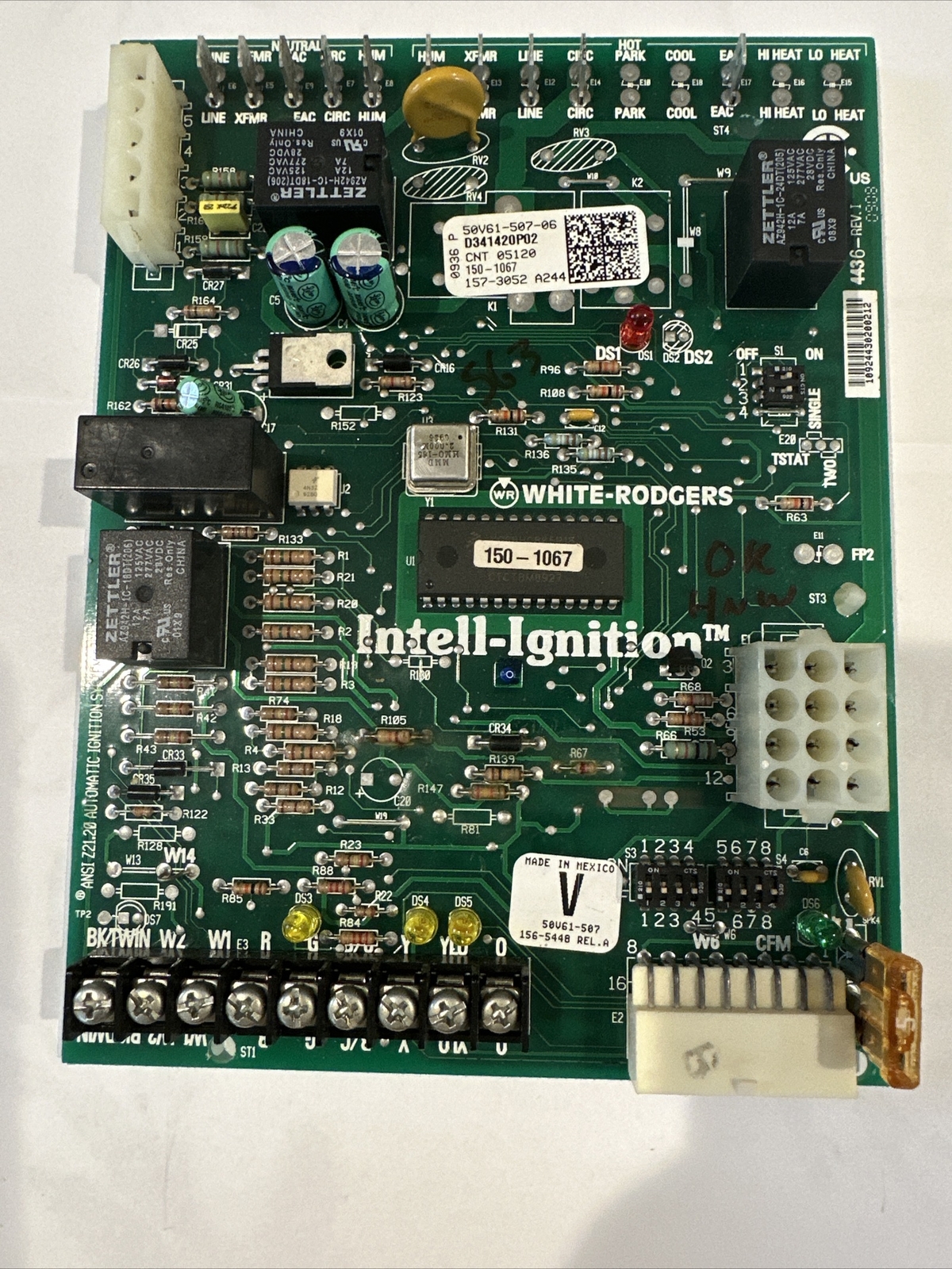50v61-507 White Rodgers Intell-ignition Furnace Control Board ...