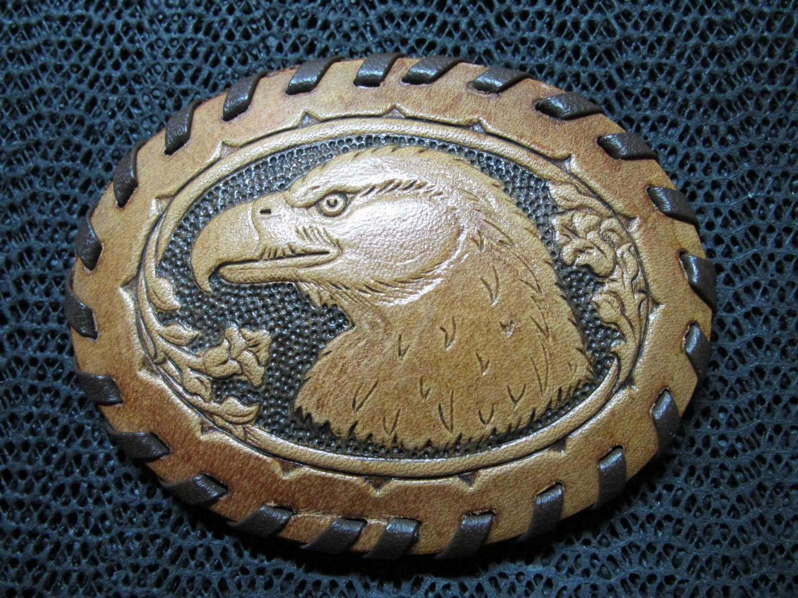 WESTERN BALD EAGLE LEATHER COWBOY COWGIRL BELT BUCKLE… - Gem