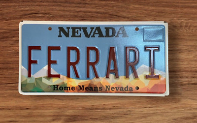 HOME MEANS NEVADA VANITY AUTO LICENSE PLATE " FERRARI " ITALY ITALIAN ...
