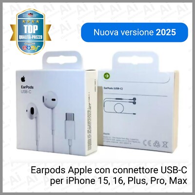 Cuffie Cuffiette Apple USB-C ORIGINALI Auricolari Apple attacco C ...