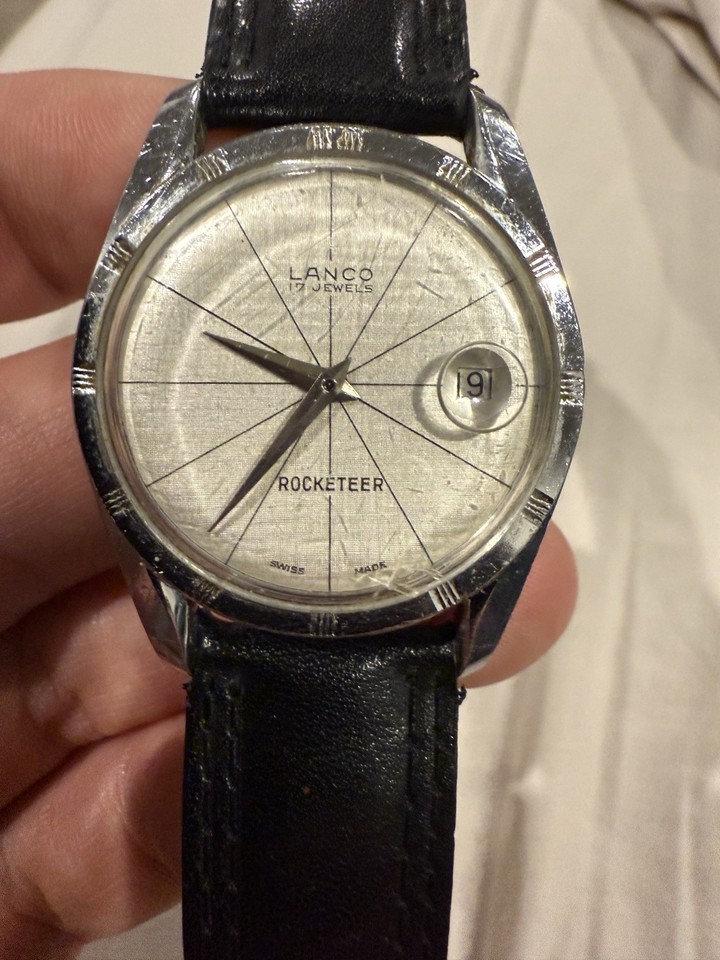 Vintage Lanco “Rocketeer” Swiss Watch – 17 Jewel Automatic, Date | eBay